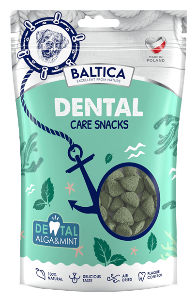 Baltica Dental Snacks z algą i miętą przysmak 100g