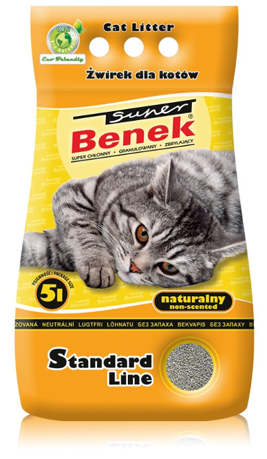 Super Benek Standard Żwirek bentonitowy Naturalny poj. 10l