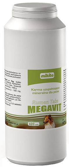 Mikita MEGAVIT Rumen Tabs suplement diety dla psa 400 tab.
