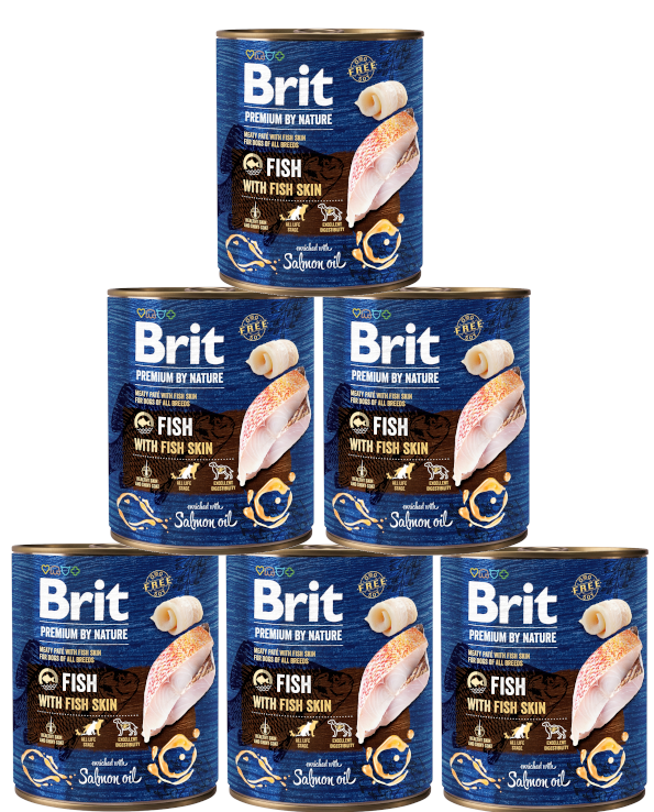 Brit Premium by Nature Pies Fish with Fish Skin Mokra karma z rybą ...