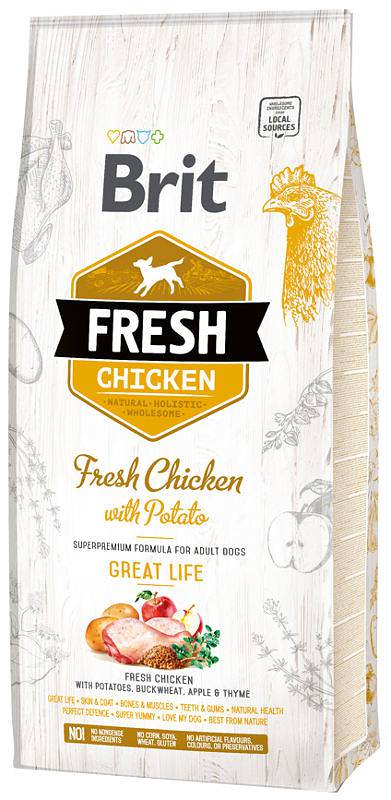 Brit Fresh Adult Chicken with Potato Sucha Karma z kurczakiem 12kg